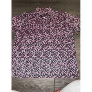 Rhoback | Shirts | Rhoback Xxl Mens Performance Golf Polo Green Pink ...